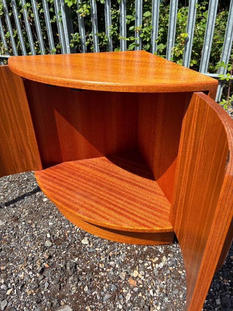 Vintage G Plan Teak Corner Cupboard – Mid Century Bedside Cabinet for Sale
