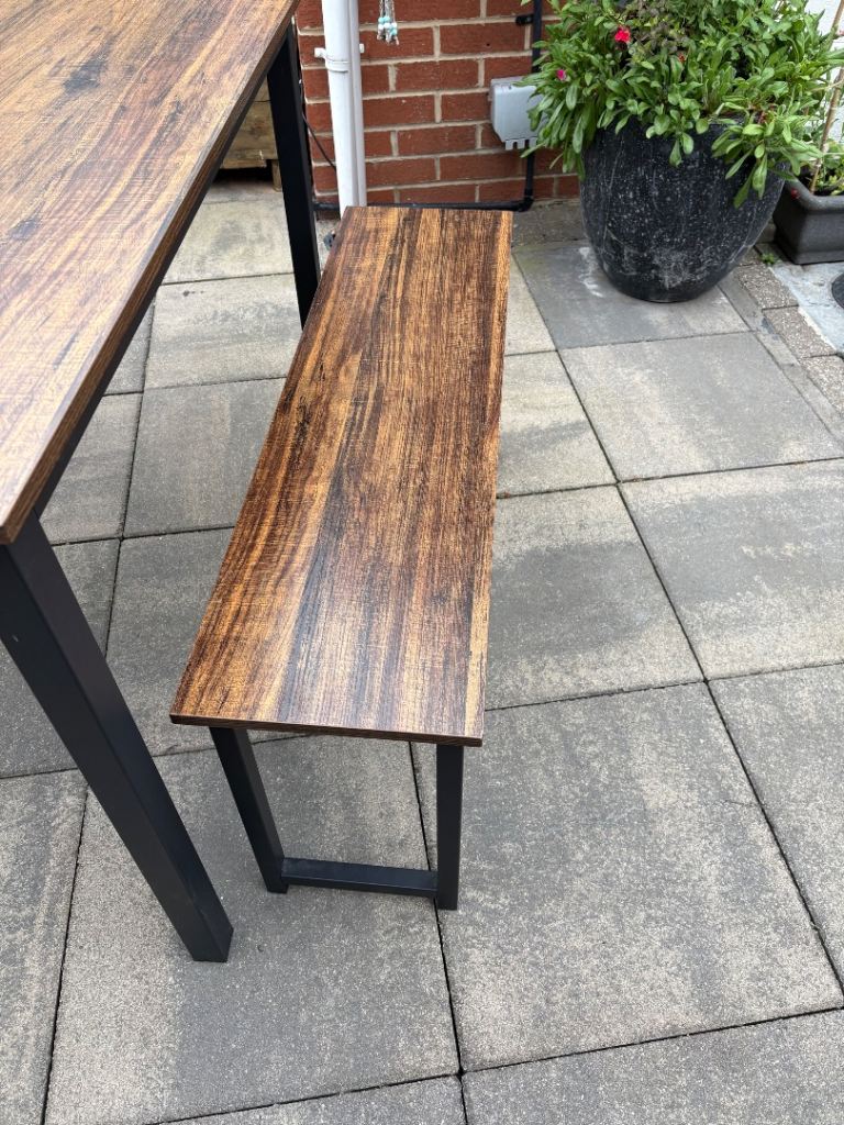 Modern Wooden Dining Table and Bench Set, £50.00 for Sale