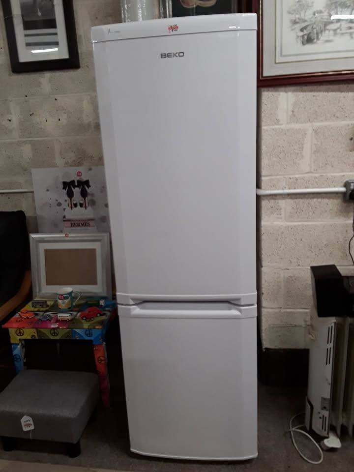Tall 6ft white Beko fridge freezer Low Cost Moves 2nd Hand Furniture ...