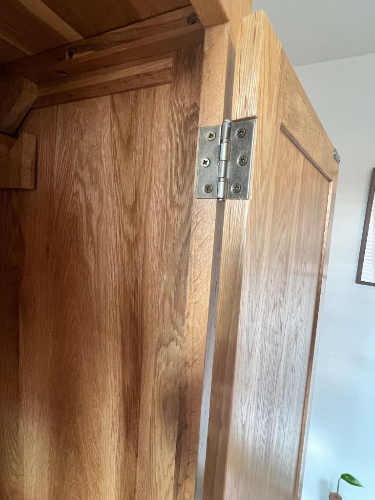 Oakdale Natural Solid Oak Double Wardrobe, £150.00 for Sale