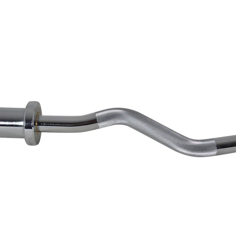 Function Series 4 Foot Olympic EZ Curl Barbell with Spring Collars ...