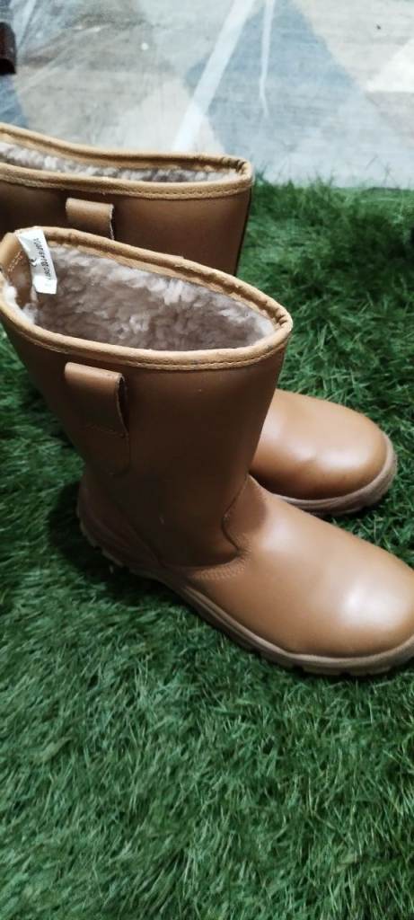 Jallatte Jalartic/Jalaska Brown Leather Fur Faux Shearling Lined Rigger ...