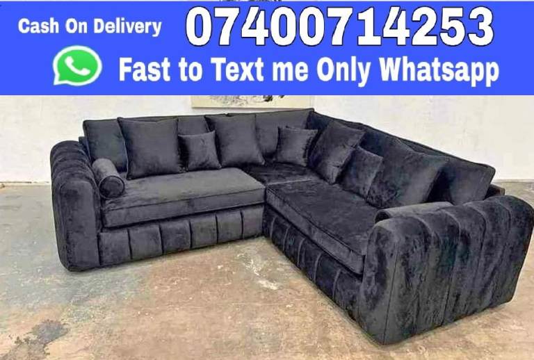 modern living room Elegant Fabric Corner Sofa 3+2 Sets – Stylish ...