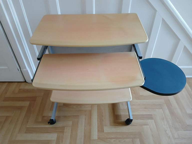 Computer PC Laptop Desk Trolley Pull Out Keyboard and Mouse Tray | in ...