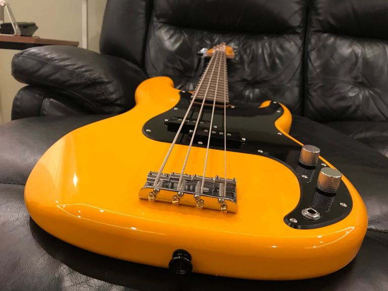 Mark Bass Yellow PB 4 string bass guitar, set up and ready to go!! | in ...