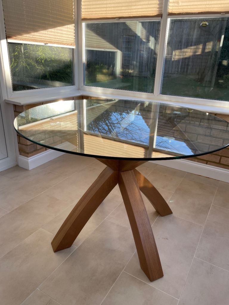 Next Oak & Glass round dining table. | in Wellingborough ...