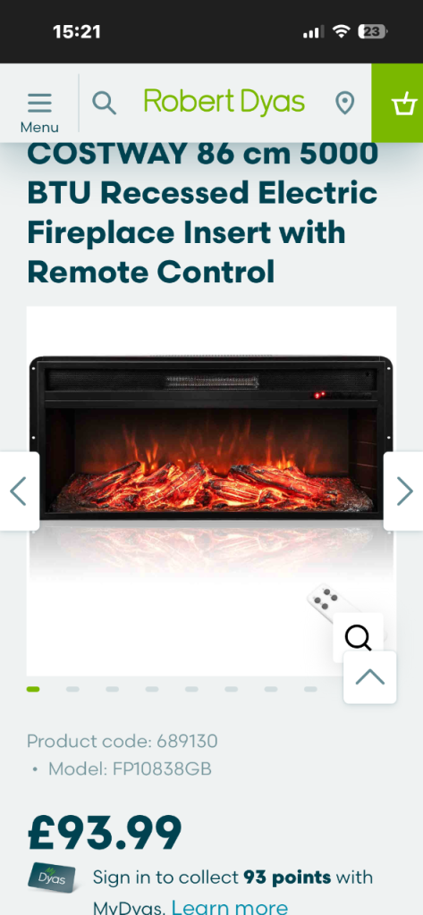 Elecric wall fire | in Bellingham, Northumberland | Gumtree
