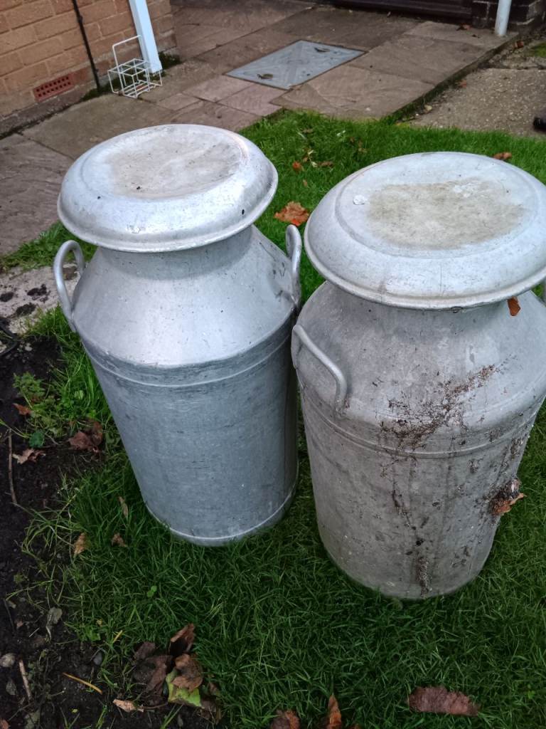 Vintage 10 gallon milk churns x2 alminium - priced each | in Beccles ...