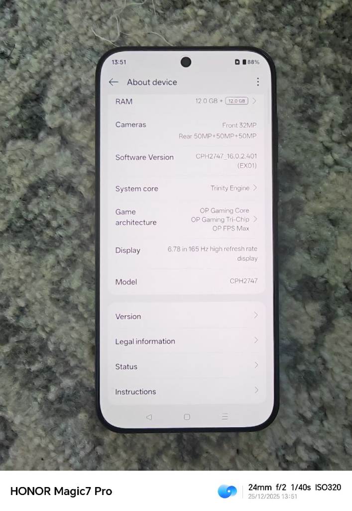 Oneplus 15 5G (Global Rom) Dual SIM 12+256GB Snapdragon 8 - No Region ...