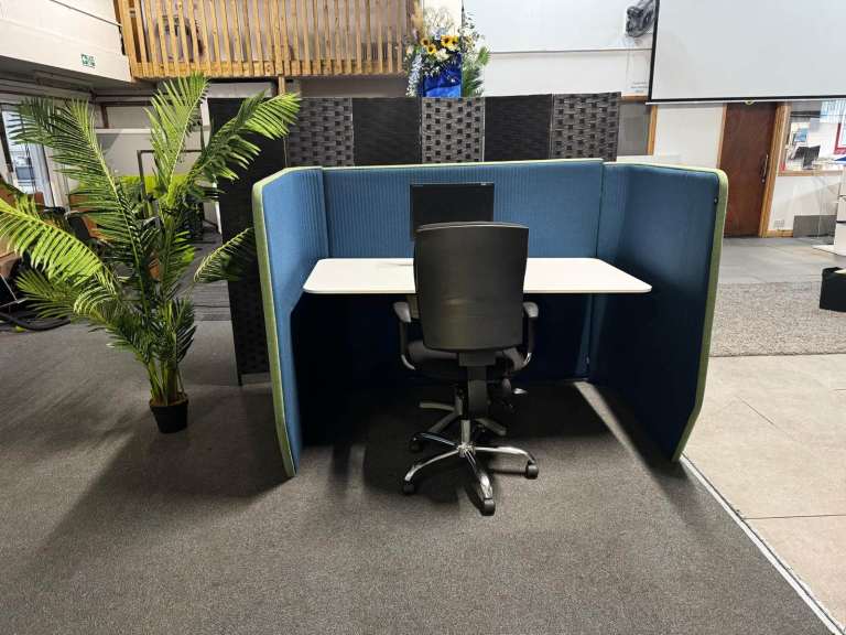 Rectangular Workstation Pod Cubbi desk table Privacy office space DEN Booth | in Croydon, London ...