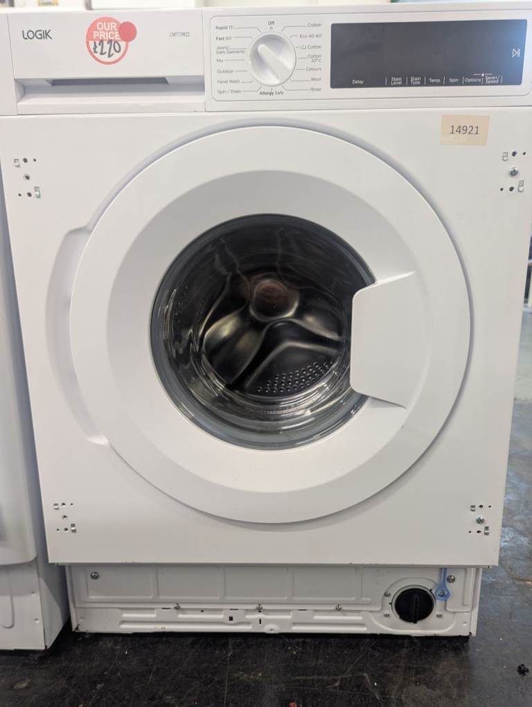 LOGIK T-series LIW712W22 Integrated 7 kg 1200 Spin Washing Machine | in ...