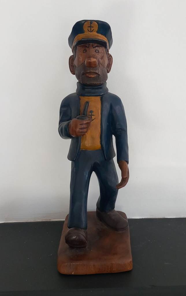 Hand Carved Wooden Captain Haddock Figure | in Newport | Gumtree