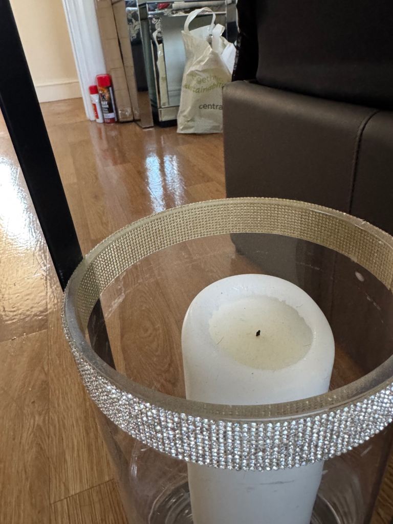 FREE Decorative Black Metal Lantern with Candle – Good Condition | in ...