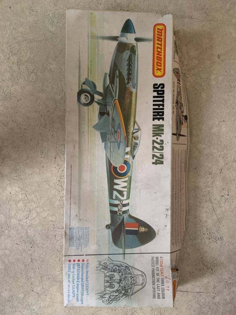 Matchbox Spitfire Mk 22/24 model kit. 1:32 scale. Model PK-501. | in ...