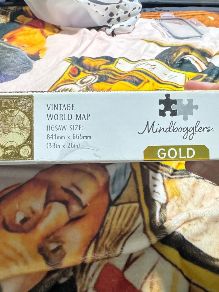 Mindboggler 1500 Piece Vintage World Map Jigsaw Puzzle – Gold Edition ...