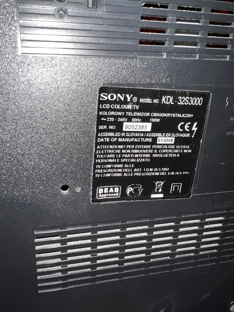 Sony Bravia TV - KDL-32S3000 32INCHES | in Ipswich, Suffolk | Gumtree