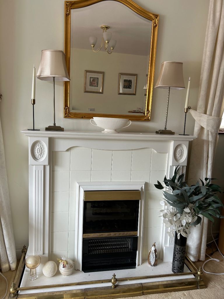 Fireplace surround and electric fire insert | in County Antrim | Gumtree