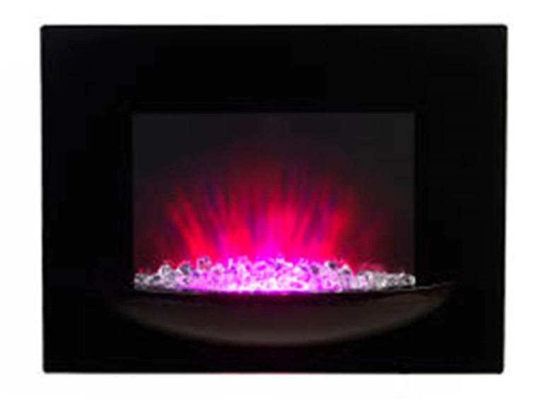 Flame affects only (no heat) BLACK LED REMOTE CONTROL ELECTRIC FIRE ...