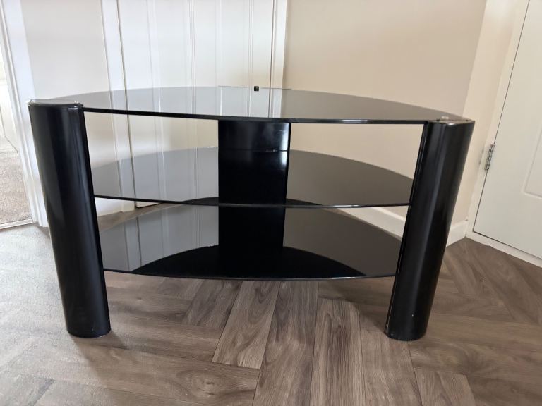 Glass 3-tier tv stand | in Seaton Sluice, Tyne and Wear | Gumtree