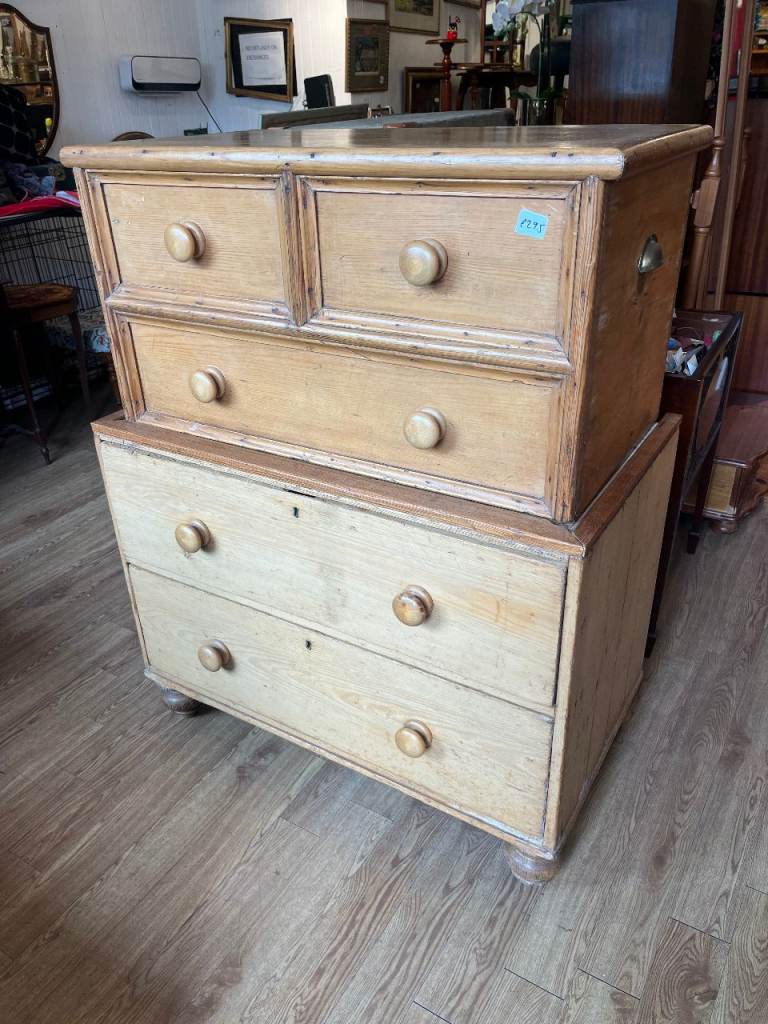 Unusual Chest on Chest(Mule Chest) , it is a chest on top , with 2 ...