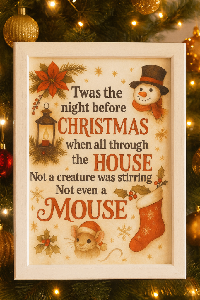 A4 “’Twas the Night Before Christmas” Christmas Art Print | in Bowdon ...