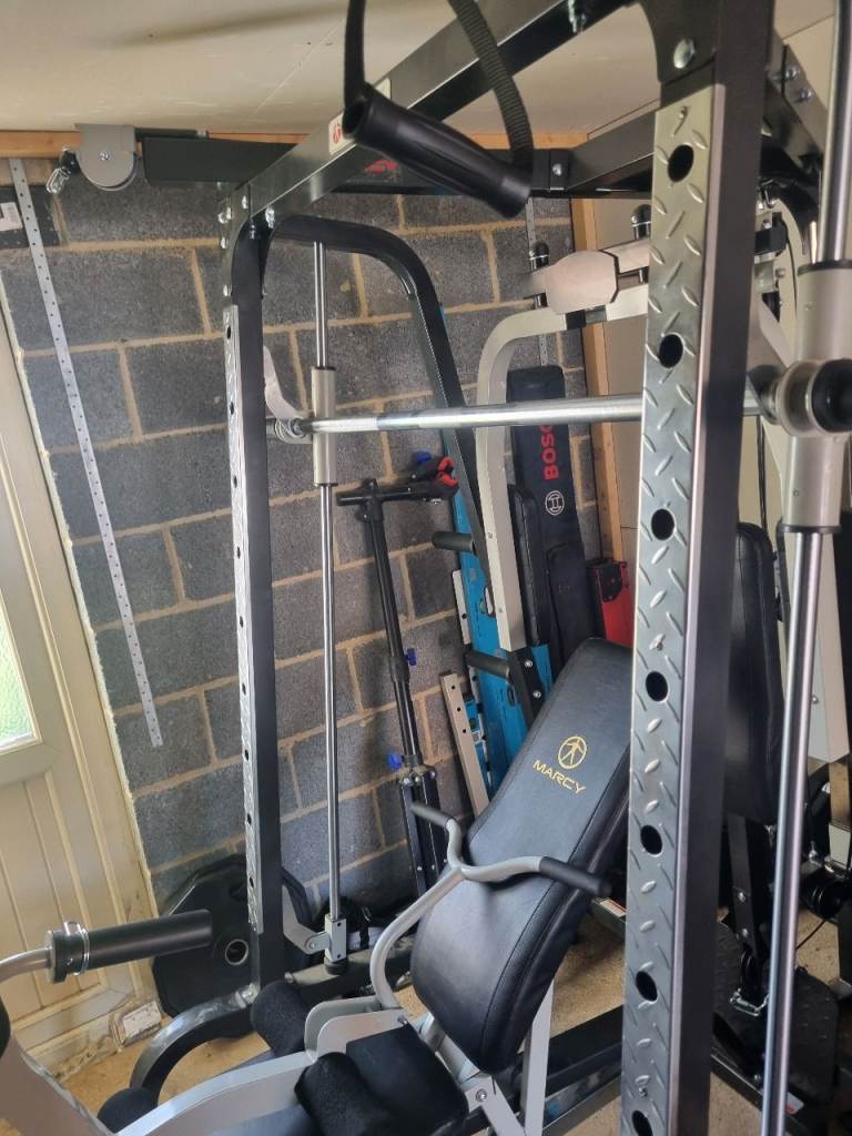 Marcy MD9010G Deluxe Smith Machine Home Multi Gym For sale due to knee ...