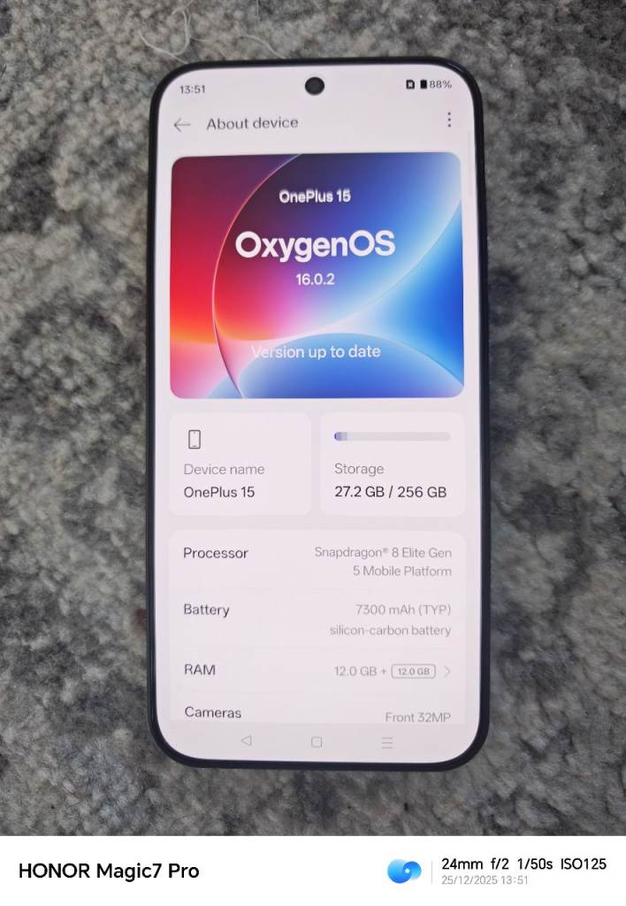 Oneplus 15 5G (Global Rom) Dual SIM 12+256GB Snapdragon 8 - No Region ...