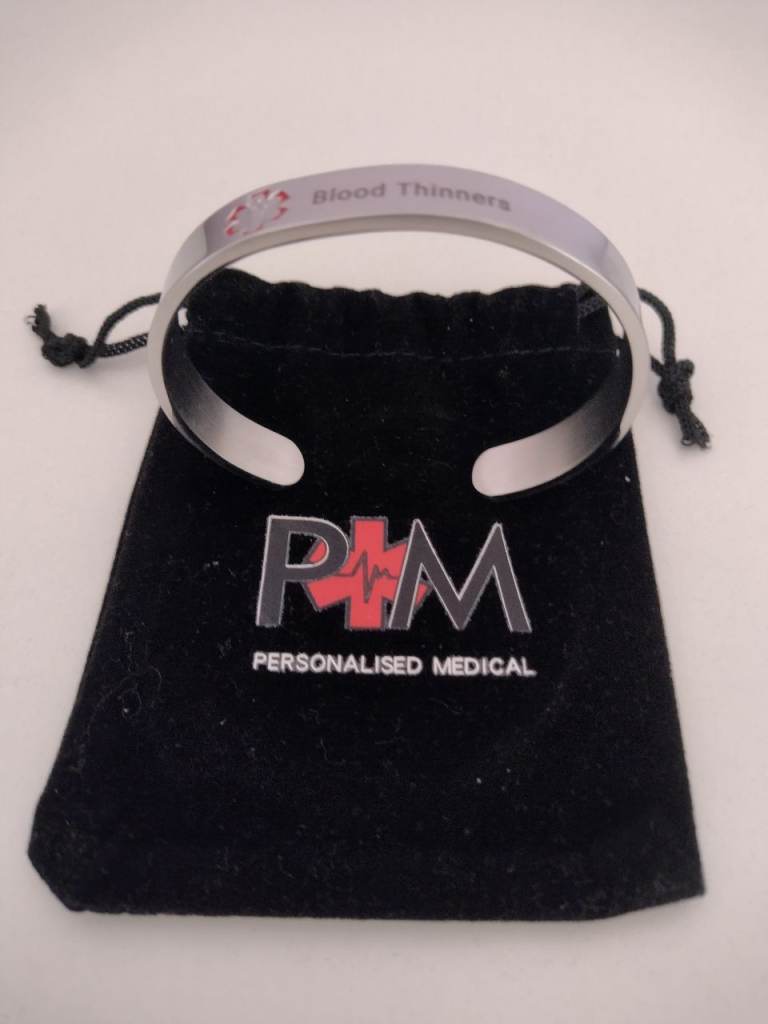 Brand New! Quality Medi Alert Blood Thinner Bangle. See the photos ...
