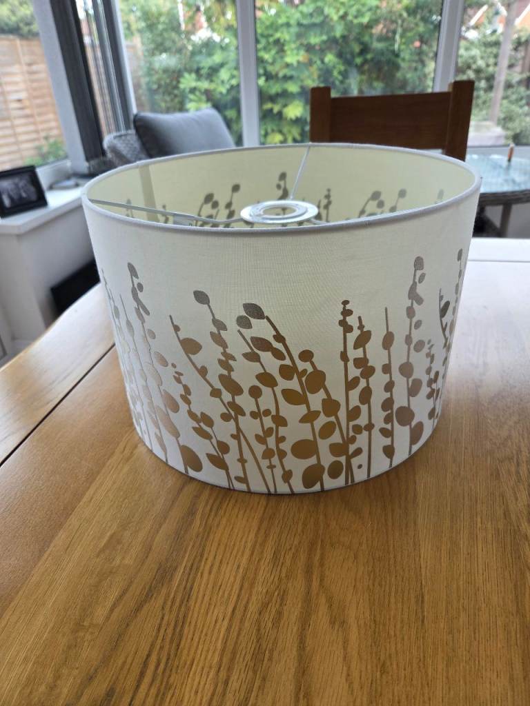 Cream Lightshade with Silver Leaf Pattern | in Hessle, East Yorkshire ...