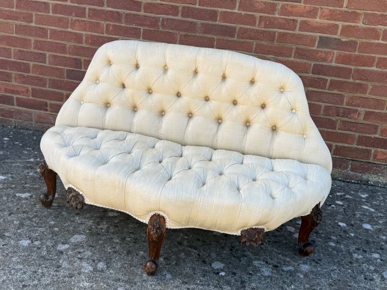 Antique Sofa in Cream / Pale Gold | in Southsea, Hampshire | Gumtree
