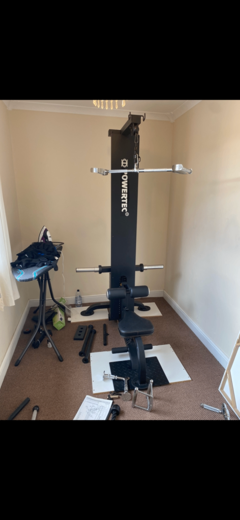 Powertec lat pull down cable machine plus 90kg weight stack | in ...