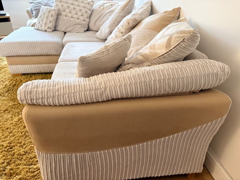 DFS Illusions RHS “L’ shaped sofa and swivel chair with footstool | in ...