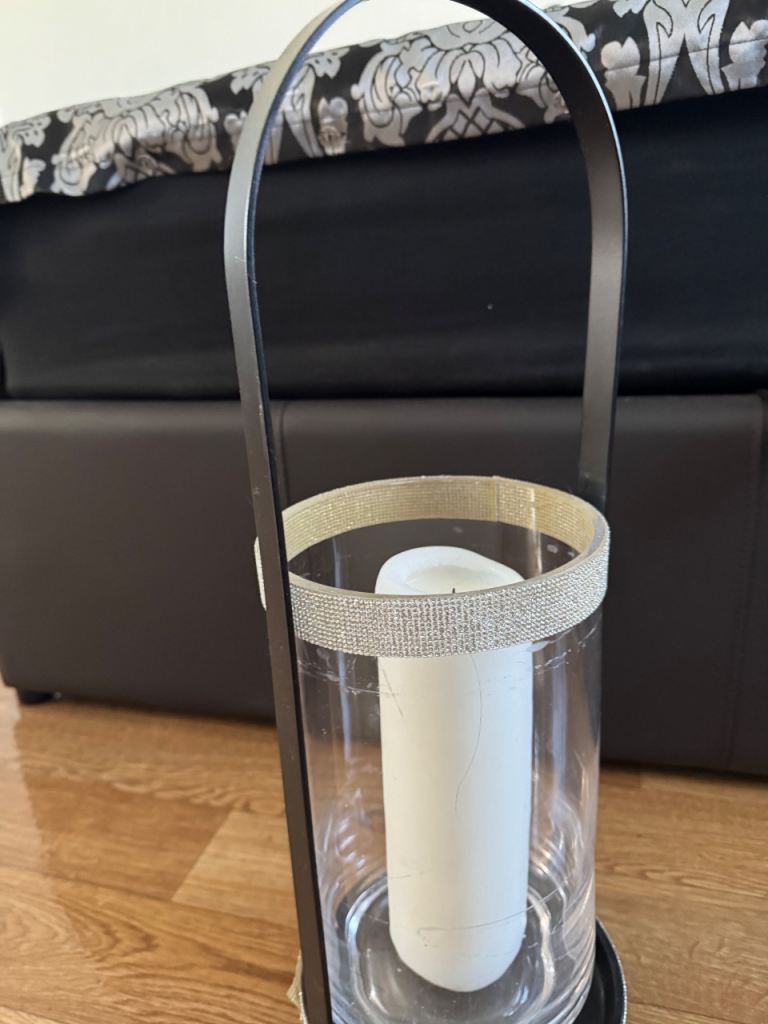 FREE Decorative Black Metal Lantern with Candle – Good Condition | in ...