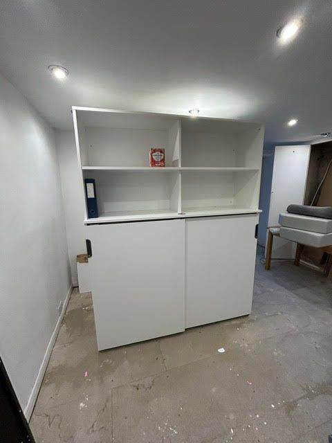 IKEA GALANT White Storage base Unit with Sliding Doors and Shelves and ...