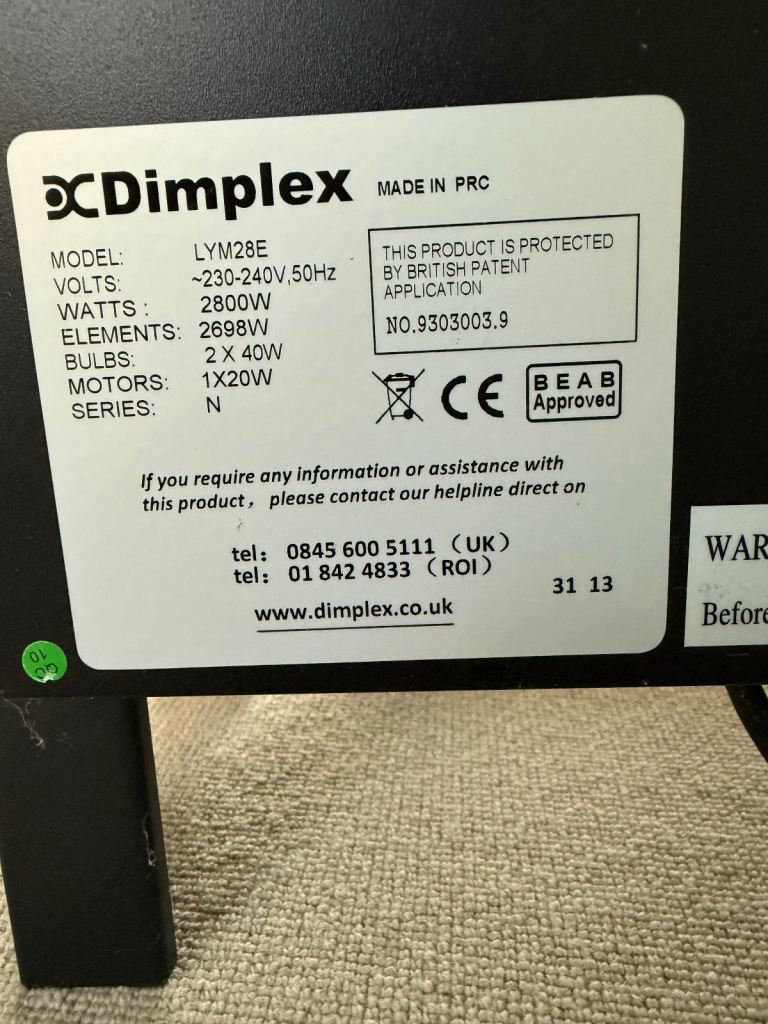 Dimplex Lymington Electric Fire **PRICE REDUCED** | in Wadebridge ...