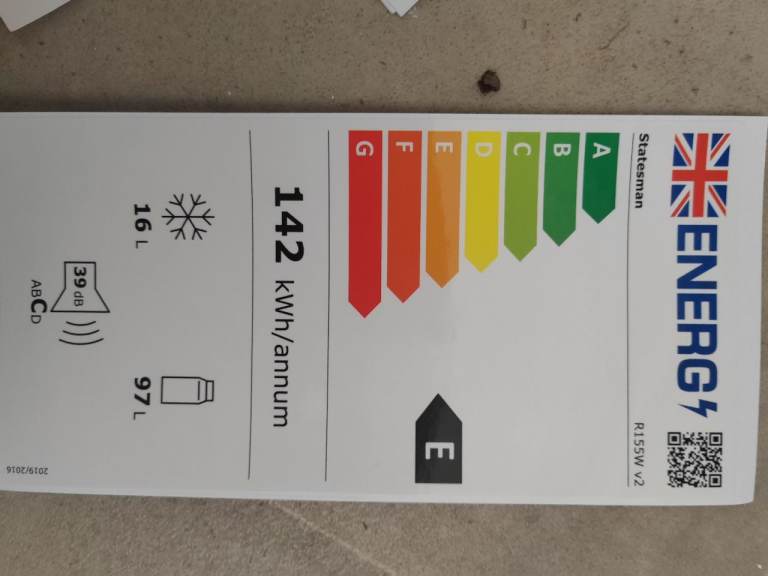 BRAND NEW Statesman Under-Counter Fridge with Ice Box – White – £95 ...