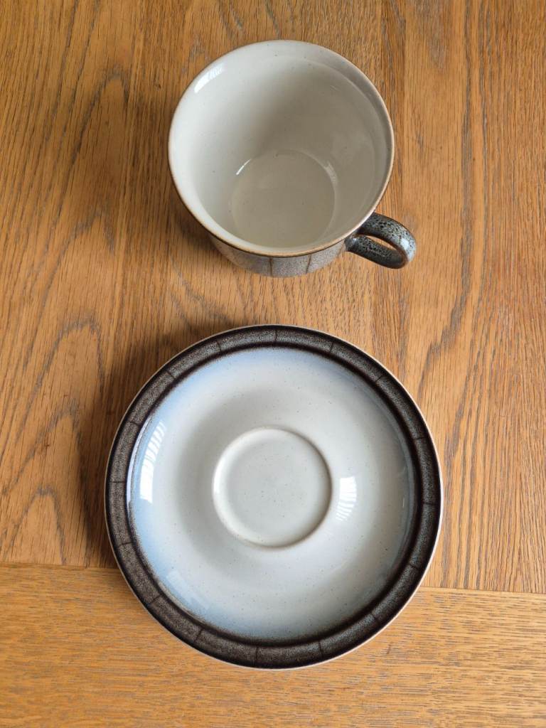 Vintage rare Denby Saturn Tea Cups & Saucers - in excellent condition ...