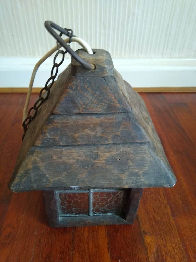 Antique Arts and Crafts Oak Wooden Lantern. | in Bedlington ...