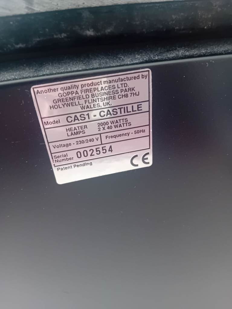 REDUCED TO £20 FOR QUICK SALE - BLACK ELECTRIC COAL EFFECT FIRE | in ...