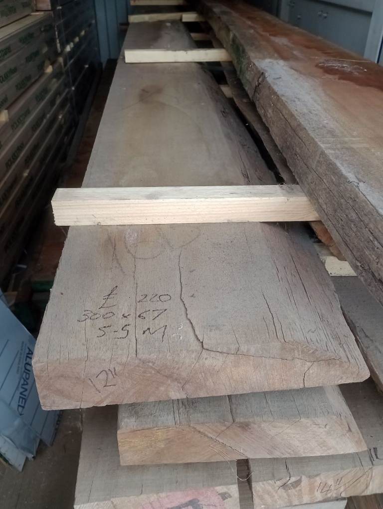 Hardwood timber live edge beam, £220.00 for Sale in Consett, County Durham