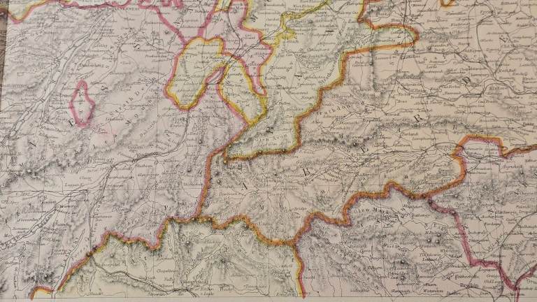 Antique 1800s Victorian Large Atlas Engraved Map of Scotland (Northern ...