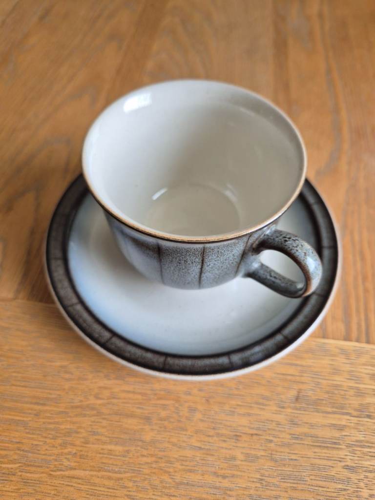 Vintage rare Denby Saturn Tea Cups & Saucers - in excellent condition ...