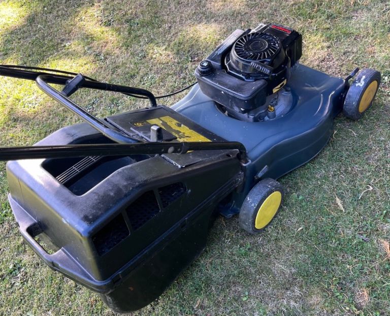 19”cut 48cm petrol lawnmower VGC serviced Alko heavy gauge steel deck ...