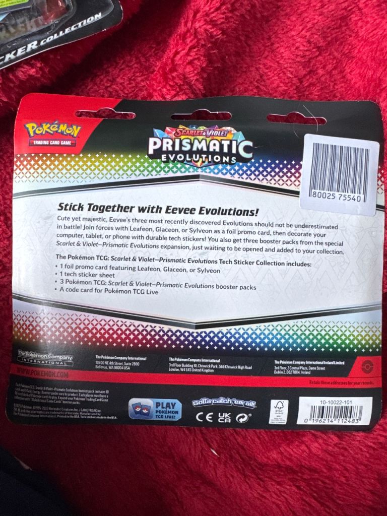 Pokémon prismatic evolution sticker collection 3 for 55 20 each | in ...