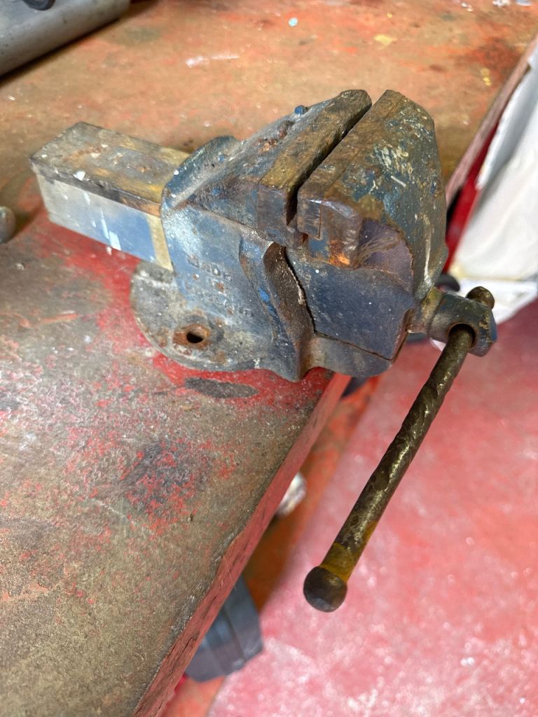 Sturdy Bench Vice – Well Used, Still Functional, £20.00 for Sale