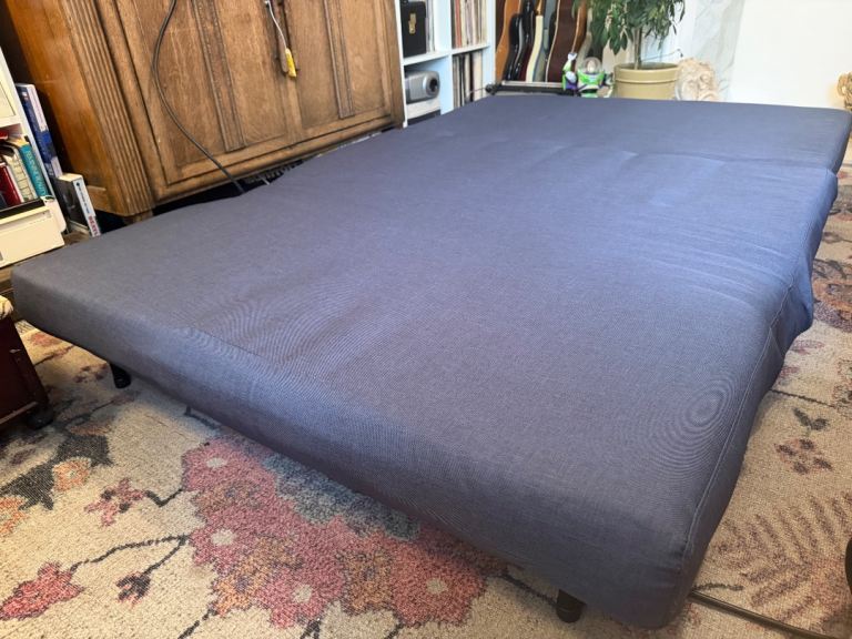 Double sofa bed - Blue Fabric, Good Condition, £45.00 for Sale