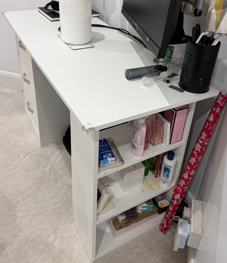 White Work Table/computer desk and ergonomic office chair | in Brighton ...