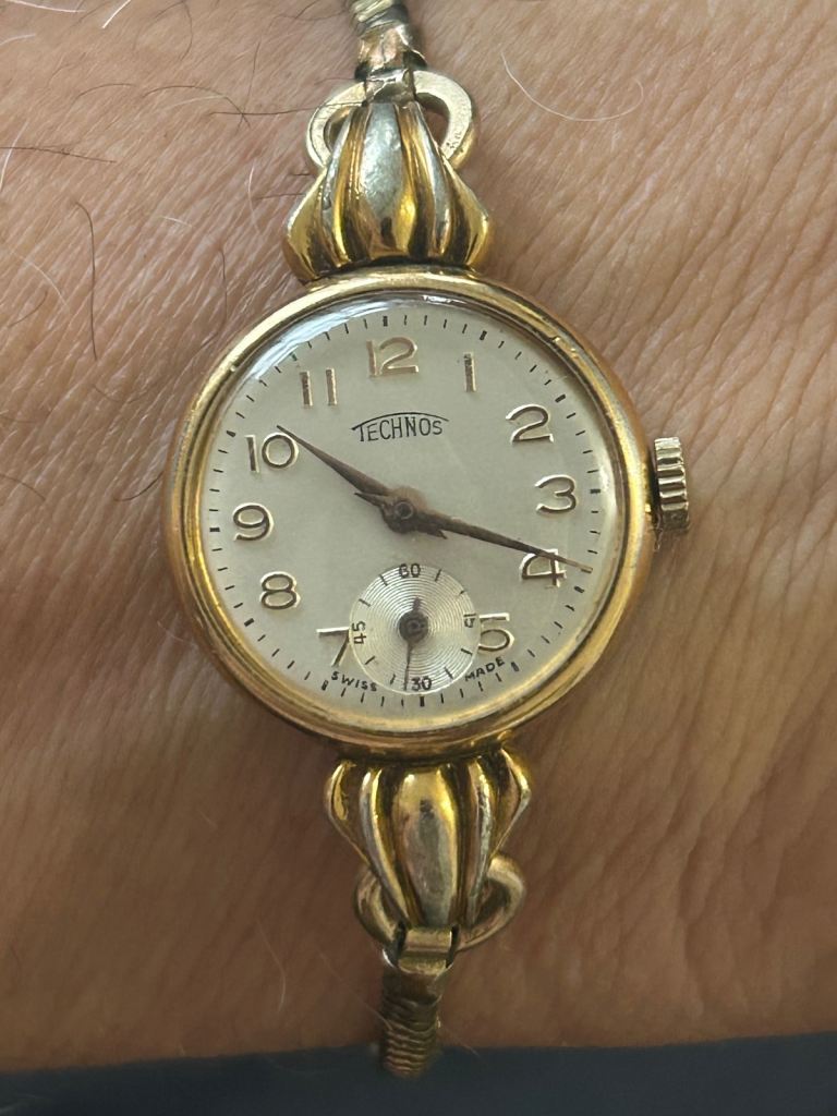 1950’s ladies Watch “TECHNOS” G/P 15-Jls Swiss Mech Move, works, K-Time ...