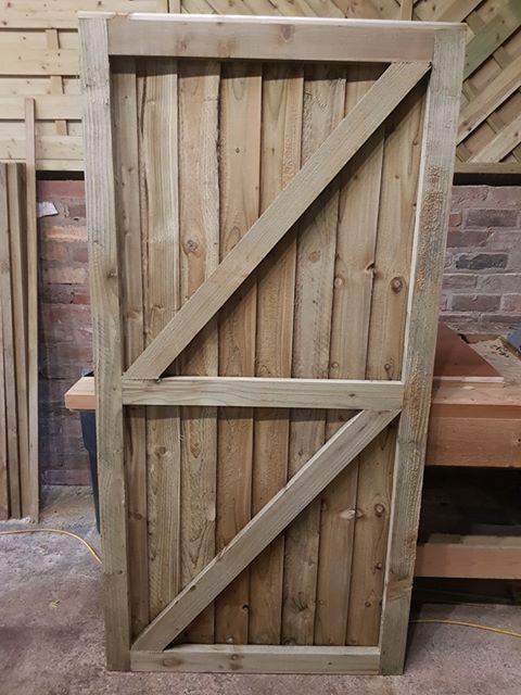 6ft x 3ft Super Heavy Duty Fully Framed Garden Gate Tanalised Pressure ...
