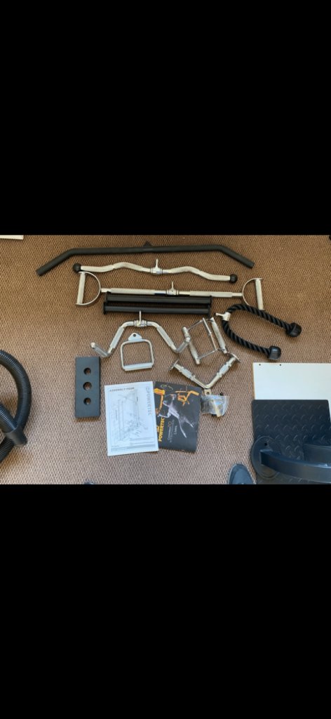 Powertec lat pull down cable machine plus 90kg weight stack | in ...